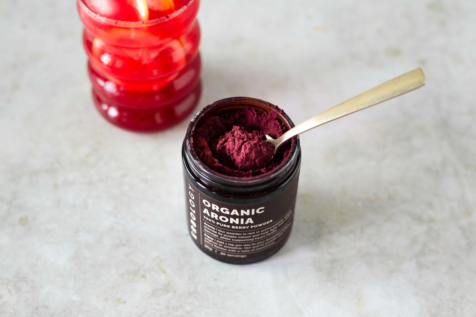 Organic Aronia Powder Rich in Anthocyanins - Erbology